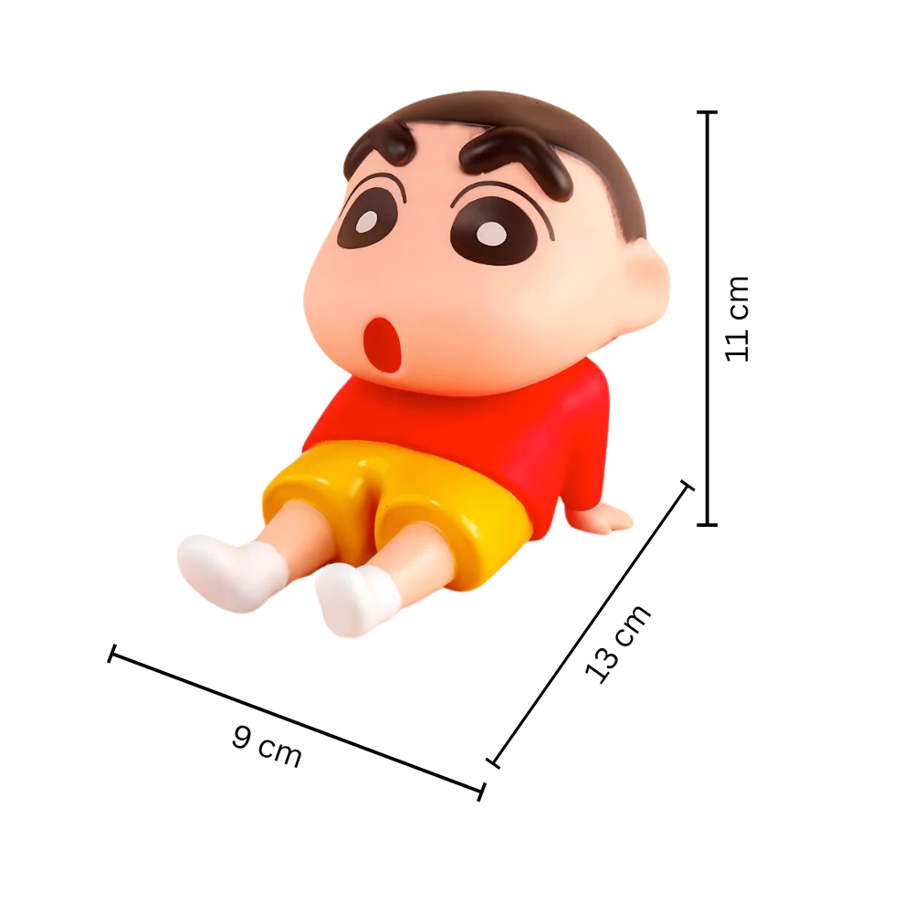 Sleepy ShinChan Mobile Holder - Sitting ShinChan Figure Stand – Ruvido Caso