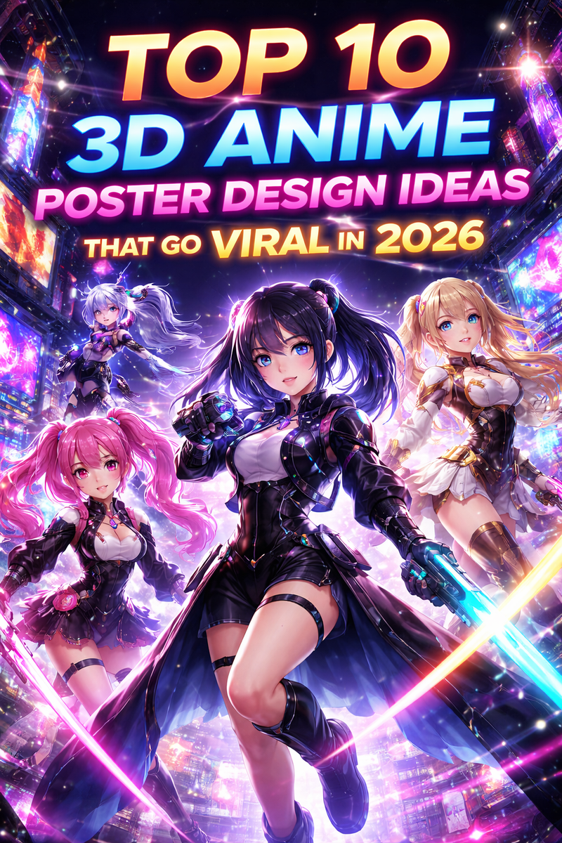 Top 10 3D Anime Poster Design Ideas That Go Viral in 2026 – Ruvido Caso