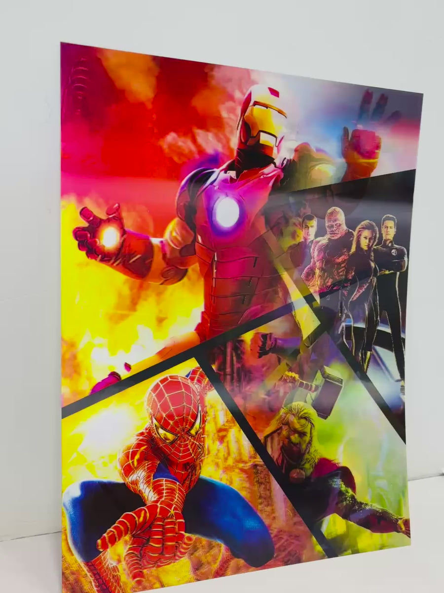 Avengers 3D Poster | Marvel 3D Poster | Anime Wall Art – Ruvido Caso
