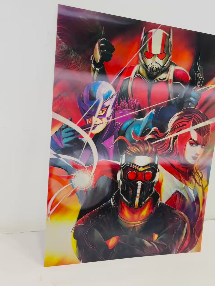 Marvel Characters 3D Poster | Superhero Wall Poster – Ruvido Caso